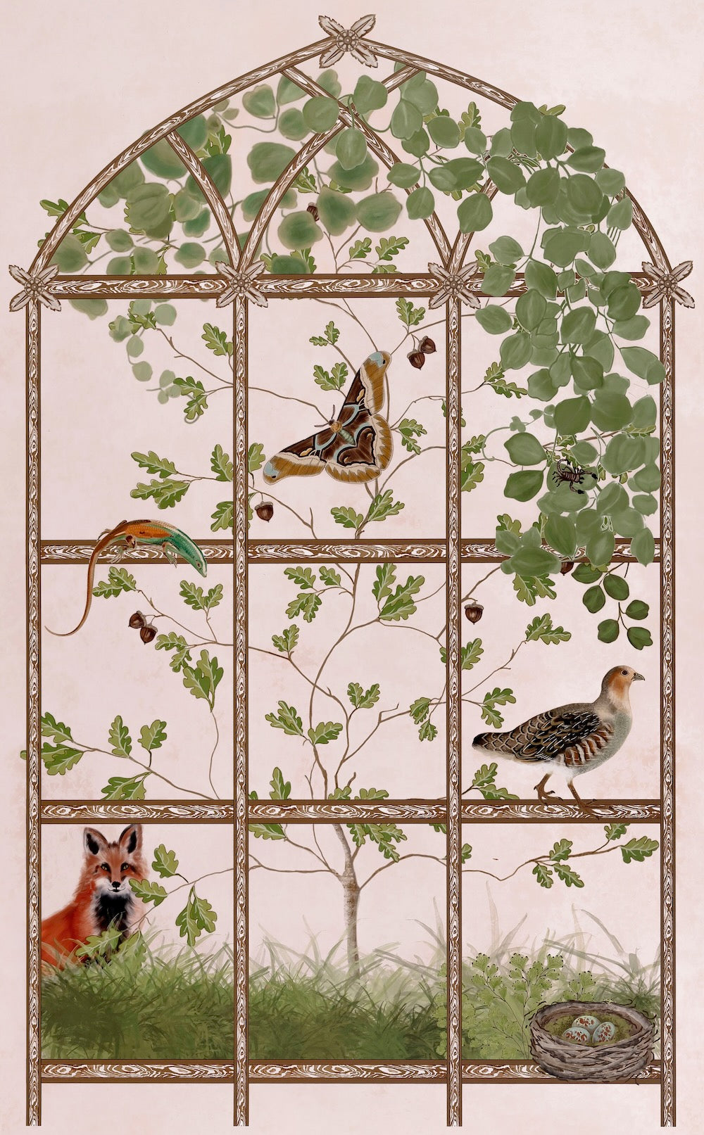 Aviary WP | BT - Panel 4 Fox & Lizard - JAMES Showroom