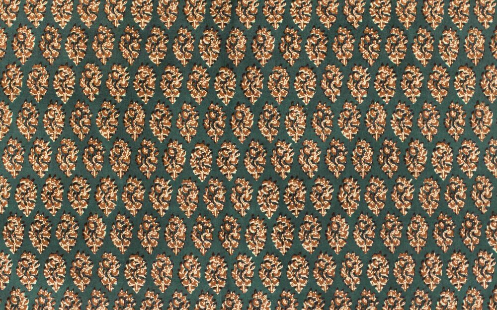Paisley Velvet | CI - Blue/Gold - JAMES Showroom