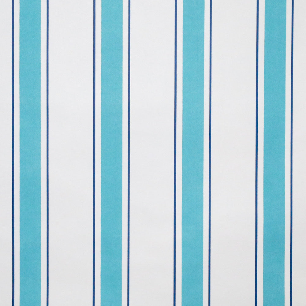 Indian Stripe WP | MS - Turquoise/Blue on Natural - JAMES Showroom